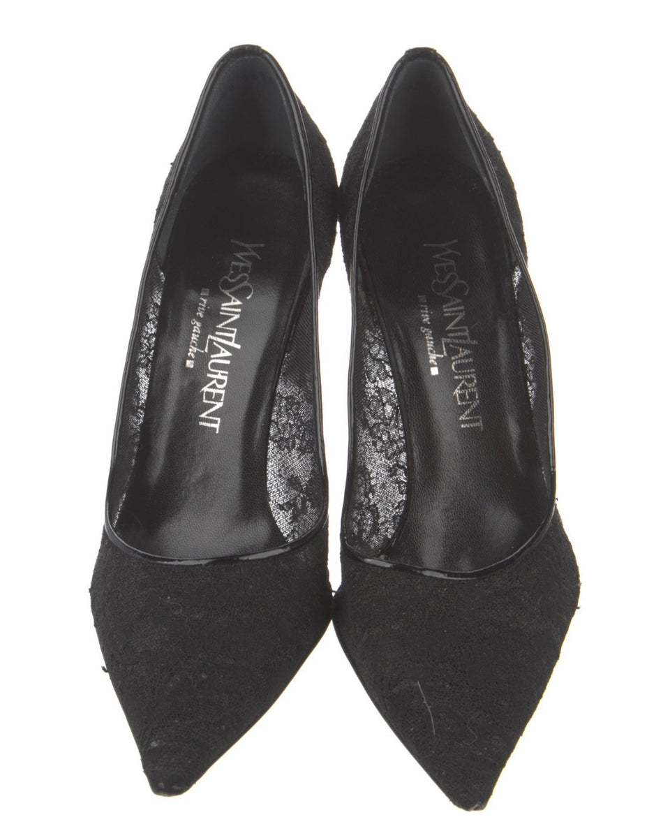 YSL Black Lace Pumps – No Standing NYC
